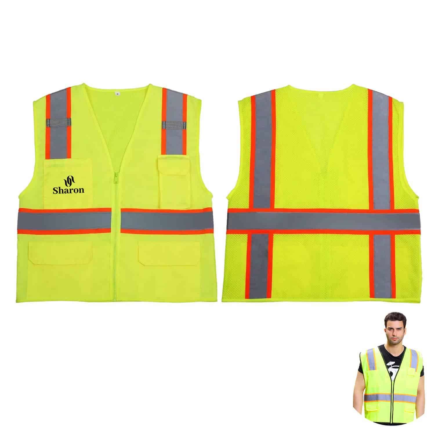 High Visibility Reflective Safety Vest For Construction Work ...